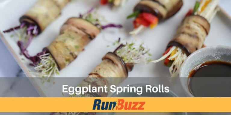 Plant-Based Healthy Eggplant Spring Rolls - Healthy Recipes For Runners